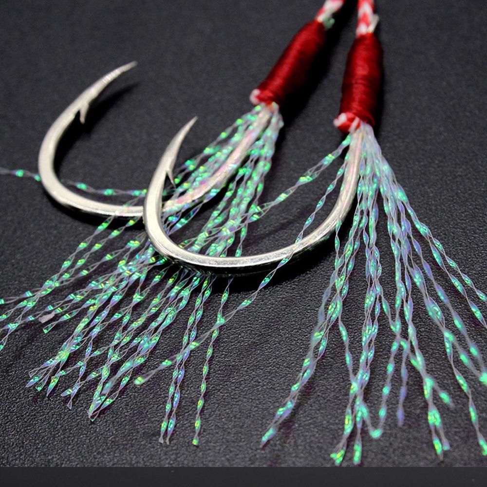 KORYES Fishing Accessories Single Jig Hooks Pesca Fishing Jigging Hook Cast Jigs Assist Hook Sea ...
