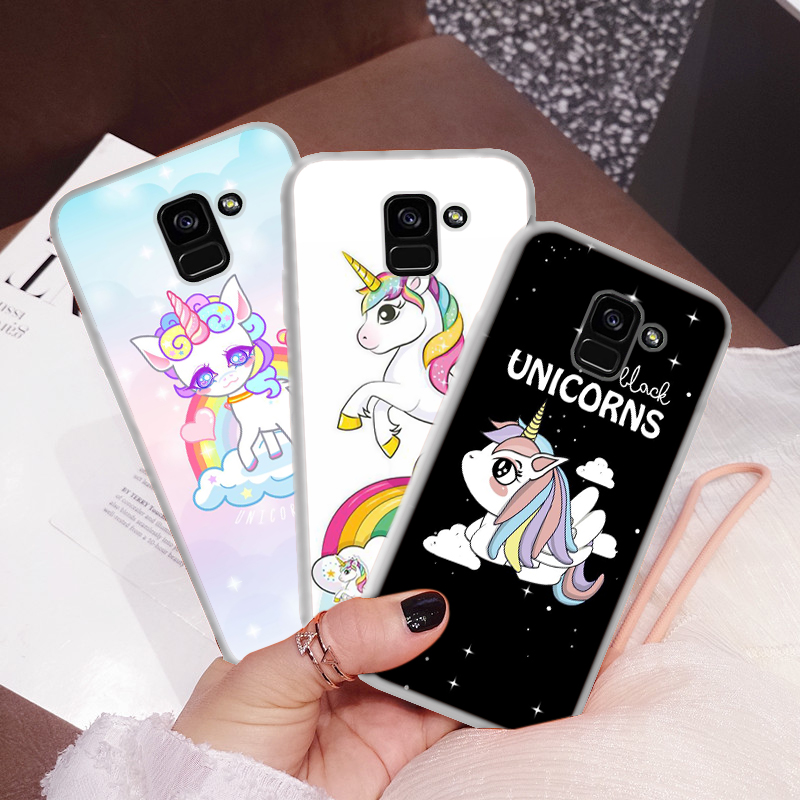 เคสโทรศัพท์มือถือลายการ์ตูนยูนิคอร์นสําหรับ Samsung J4 J5 J6 Plus J7 ...