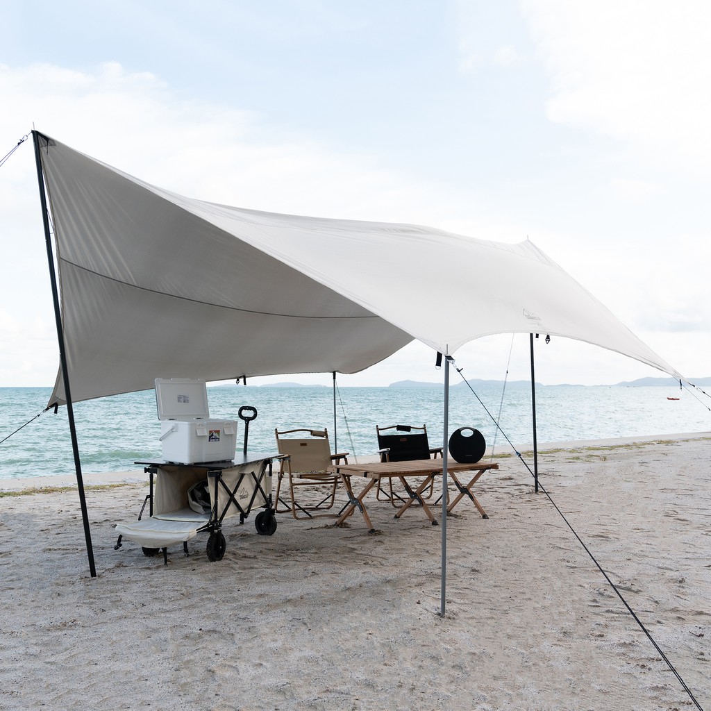 SUNSTAR TARP 5 x 4.5 m ทาร์ป ฟลายชีท 210D Oxford Ripstop Silver Coated ...