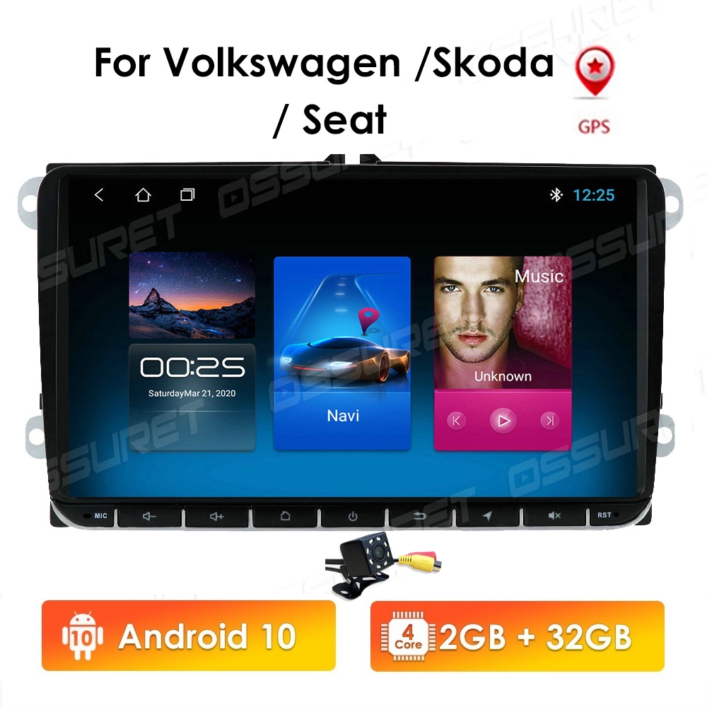 Android 10 2din Car Player for POLO GOLF 5 POLO PASSAT B6 CC Jetta ...