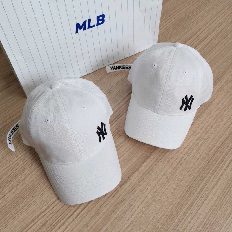 พร้อมส่ง MLB Script Tail Ball Cap หมวก MLB โลโก้ NY ด้านข้าง หาง ...