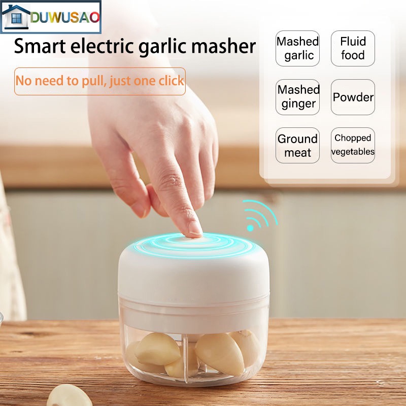 ۞ ☑Mini Household Electric Garlic Grinder Baby Food Machine Baby Small ...