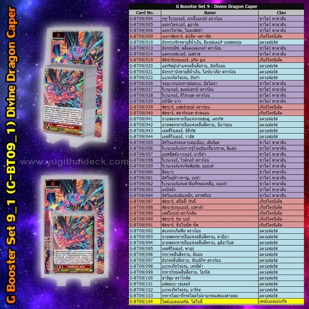 การ์ดแวนการ์ดแปลไทยลิขสิทธิ์แท้ GBT09-1 Divine Dragon Caper - yugithaideck - ThaiPick