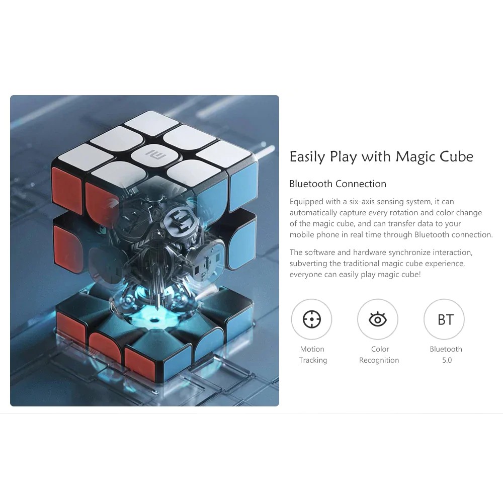 Original Xiaomi Smart Magic Cube Six axis Sensing System Rubik Cube Mi ...