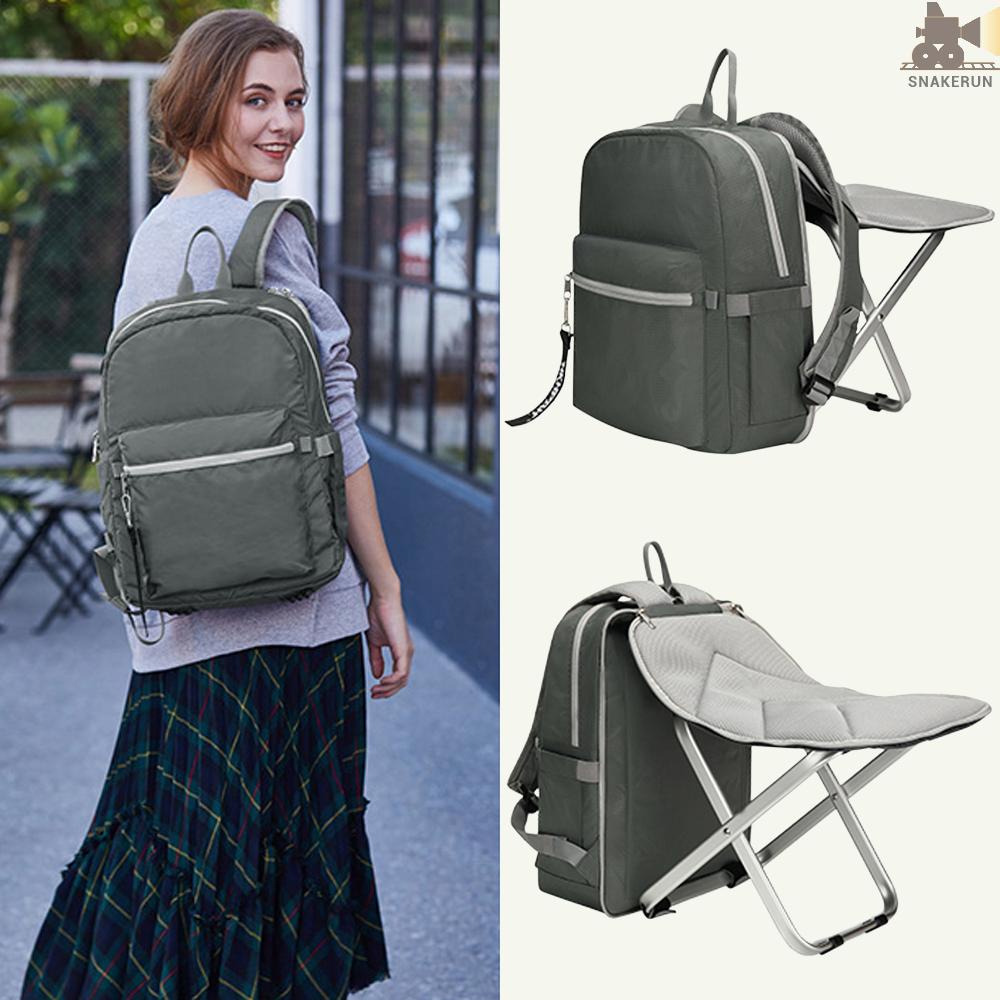 Snakerun Lightweight Backpack Stool Combo Backpack with Folding Chair ...