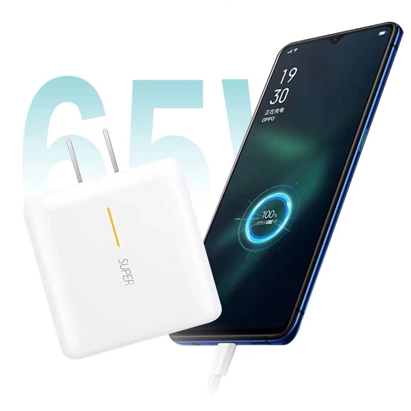 65W Supervooc 2.0 Fast Charger For OPPO Find X2 Pro Reno 5 5G 3 4 Pro Ace 2 X20 X2 Realme X50 ...