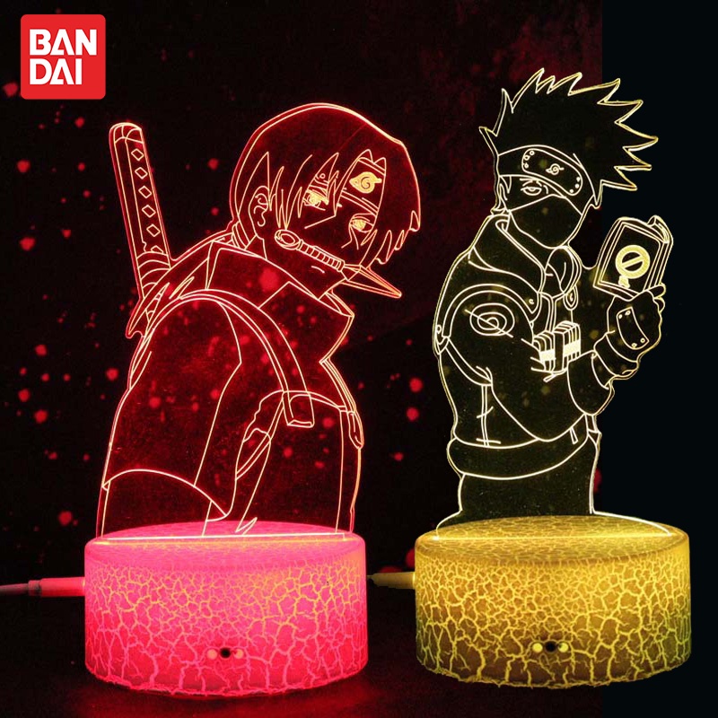 Naruto 3D Colorful LED Night Light Akatsuki Uchiha Itachi Sasuke Table ...