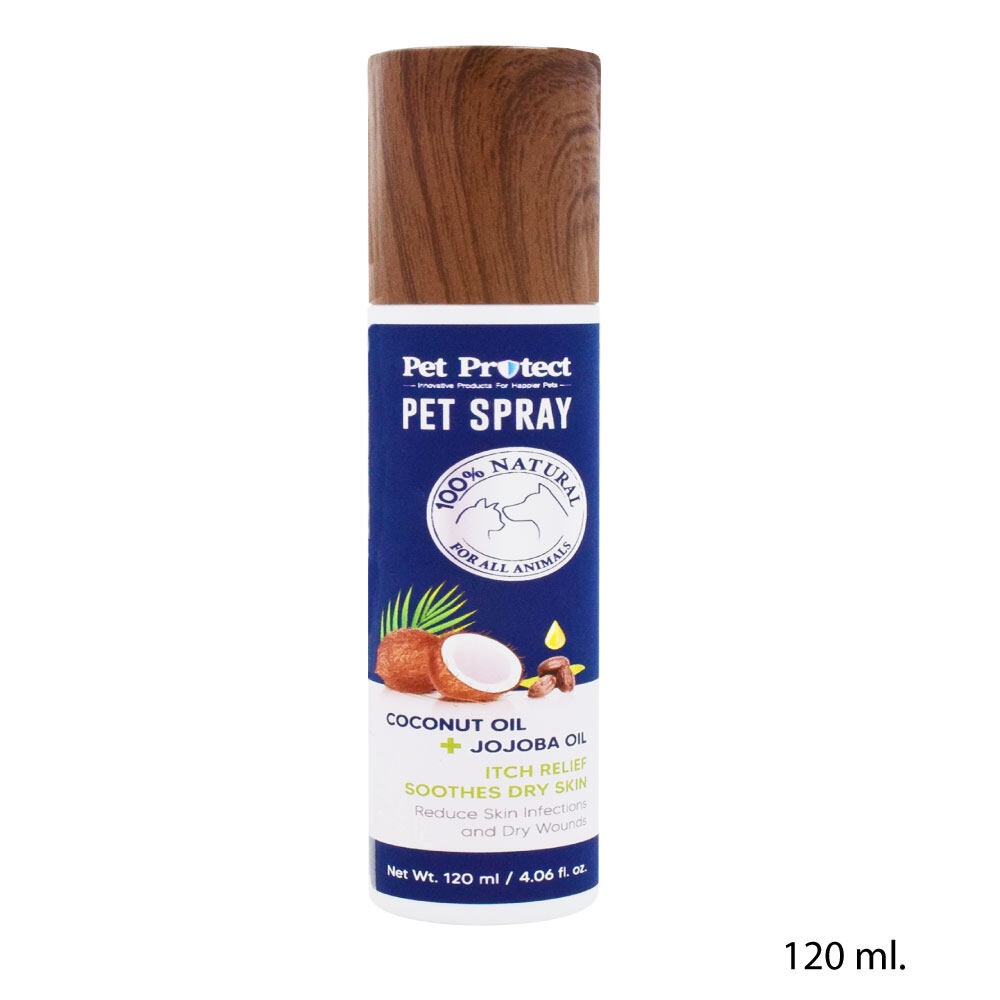 Pet Protect Spray 120 ml. สเปรย์สมุนไพร 100 รักษาบาดแผล ขี้เรื้อน เชื้อ ...