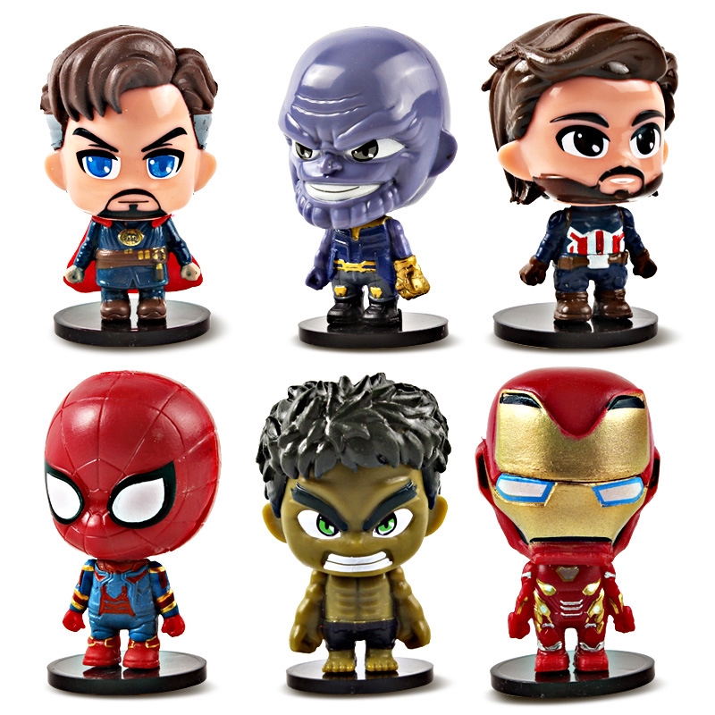 Marvel โมเดลตุ๊กตา Spiderman Q Version Marvel 3 ของเล่นสําหรับเด็ก ...