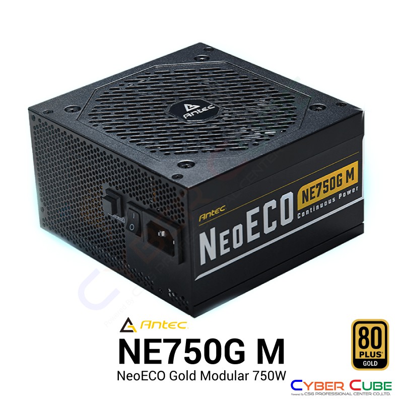 Antec NE750G M NeoECO Gold Modular 750W (80 Plus Gold) POWER SUPPLY ( อุปกรณ์จ่ายไฟ / PSU ...