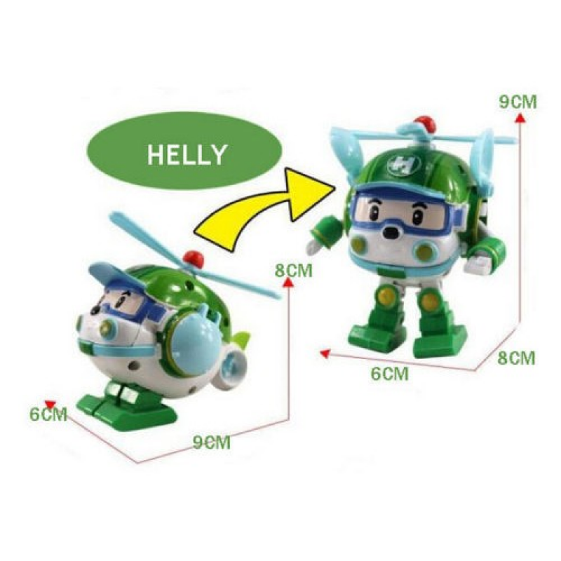 Transformers Robocar Poli Helly Green Helicopter Robot Figure #1917 ...