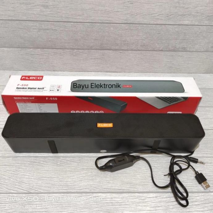 Fleco F-550 ซาวด์บาร์ USB ลําโพงคอมพิวเตอร์แล็ปท็อป Super Bass HP ...