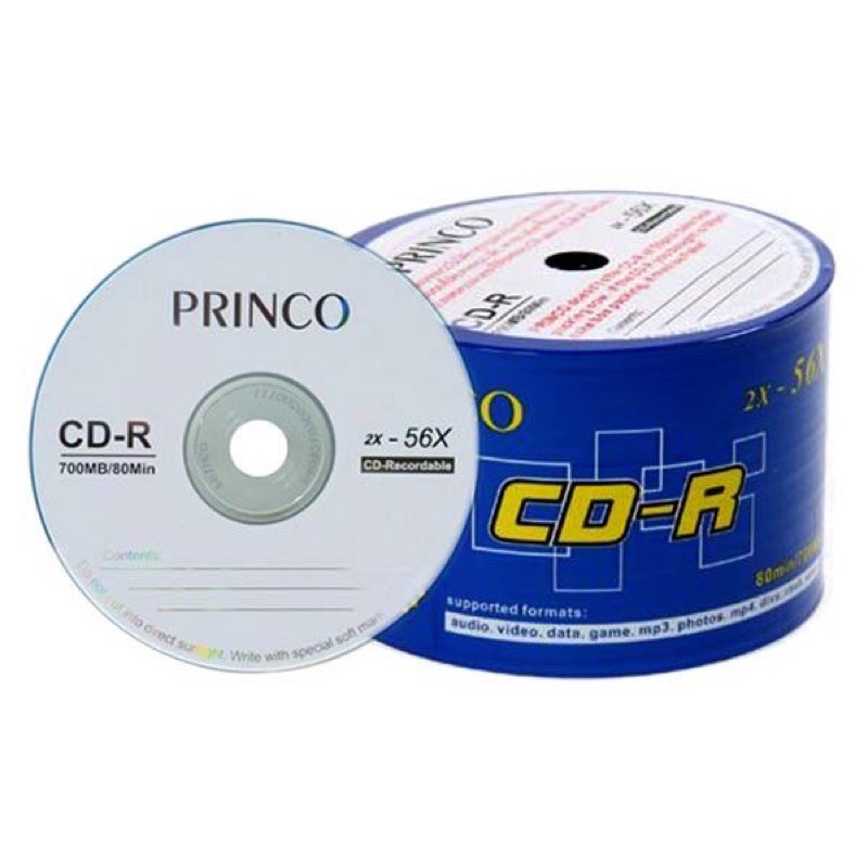 แผ่นซีดี CD-R 700 MB ยี่ห้อ Princo HP ของแท้ 50 แผ่น | Shopee Thailand