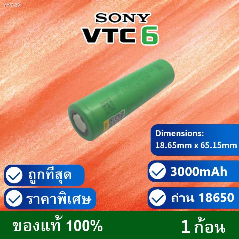 ถ่านชาร์จ Sony VTC6 18650 แบตเตอรี่ 3.7V แบตเตอรี่ลิเธียมไอออนแบบชาร์จ ...