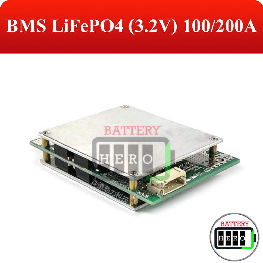 BMS LiFePo4 BMS 12V 4S รุ่น100/200A แบบ 4S 12V (ใช้สตาร์ทมอเตอร์ไซค์ได้ ...