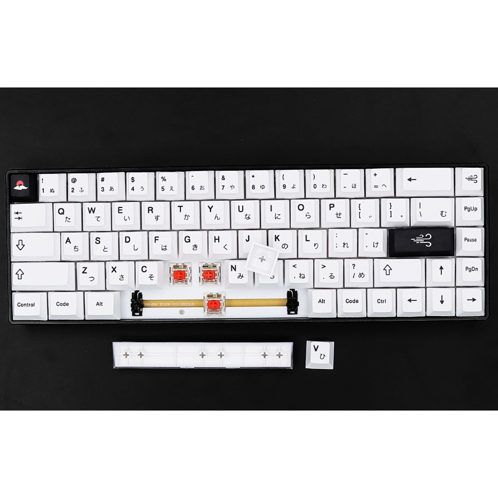 BOW Keycap Minimalist White Keycaps with Sub Legend PBT sublimation ...