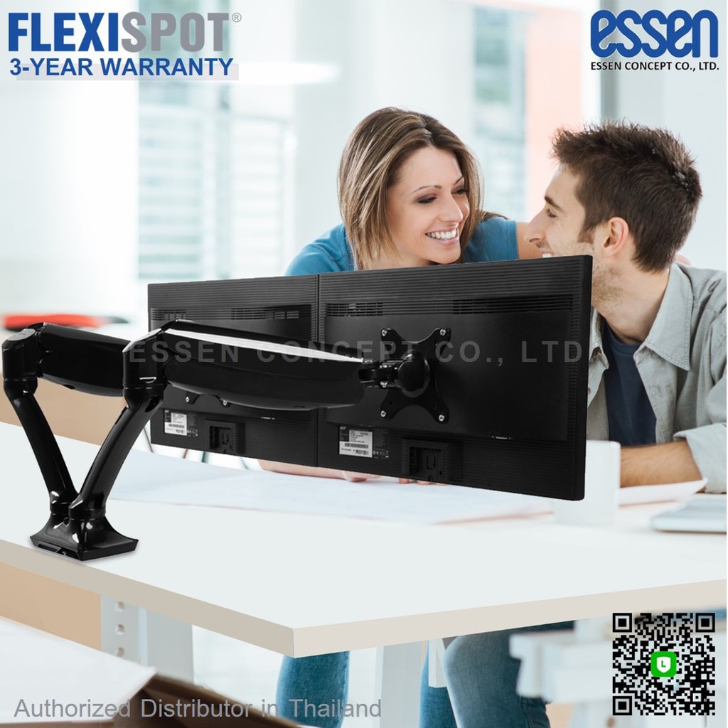 FlexiSpot Dual Monitor Arm (F7D Black) op8K - 7fv54bqbxw - ThaiPick