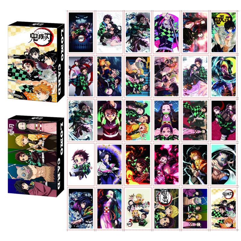 การ์ด Demon Slayer Lomo Card Anime Kimetsu No Yaiba โฟโต้การ์ด 30 ชิ้น ...