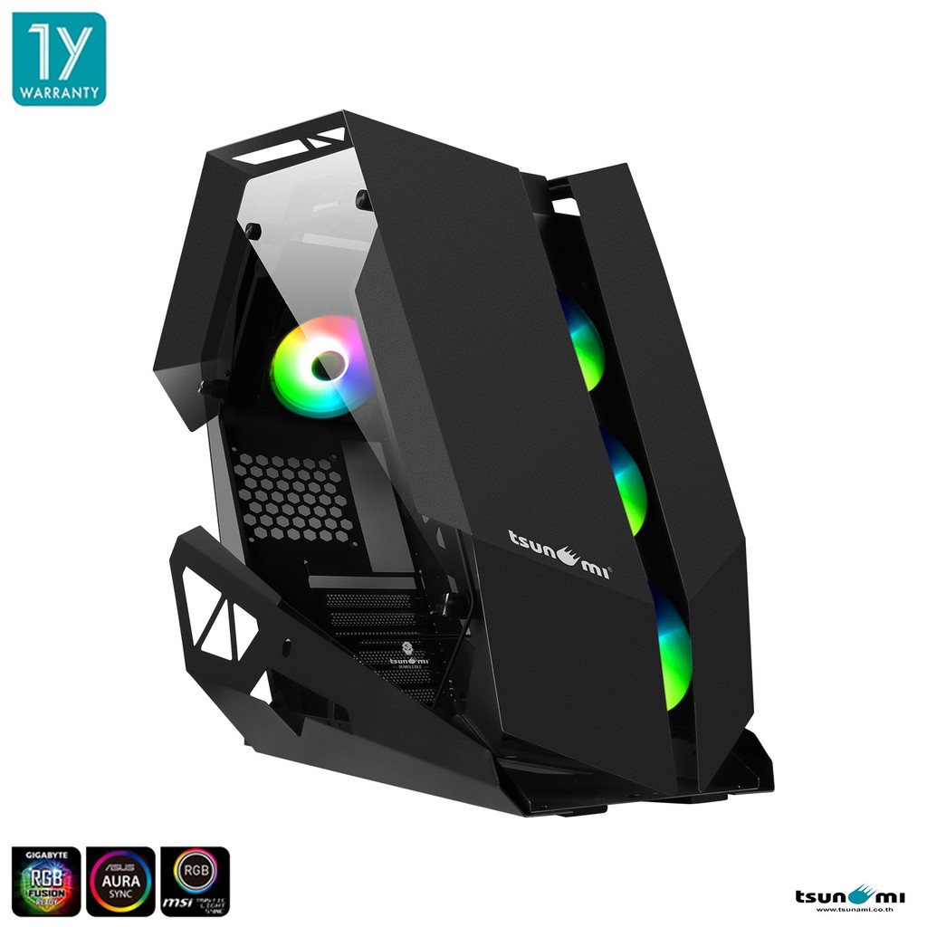 (ลด ล้าง สต๊อก) เคสคอมพิวเตอร์ Tsunami BumbleBee ARGB ATX Tempered ...