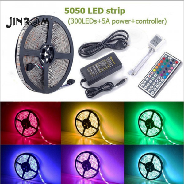 JINROM 5m LED Strap Light 5050 RGB Light Strip Set colorful color 12V ...