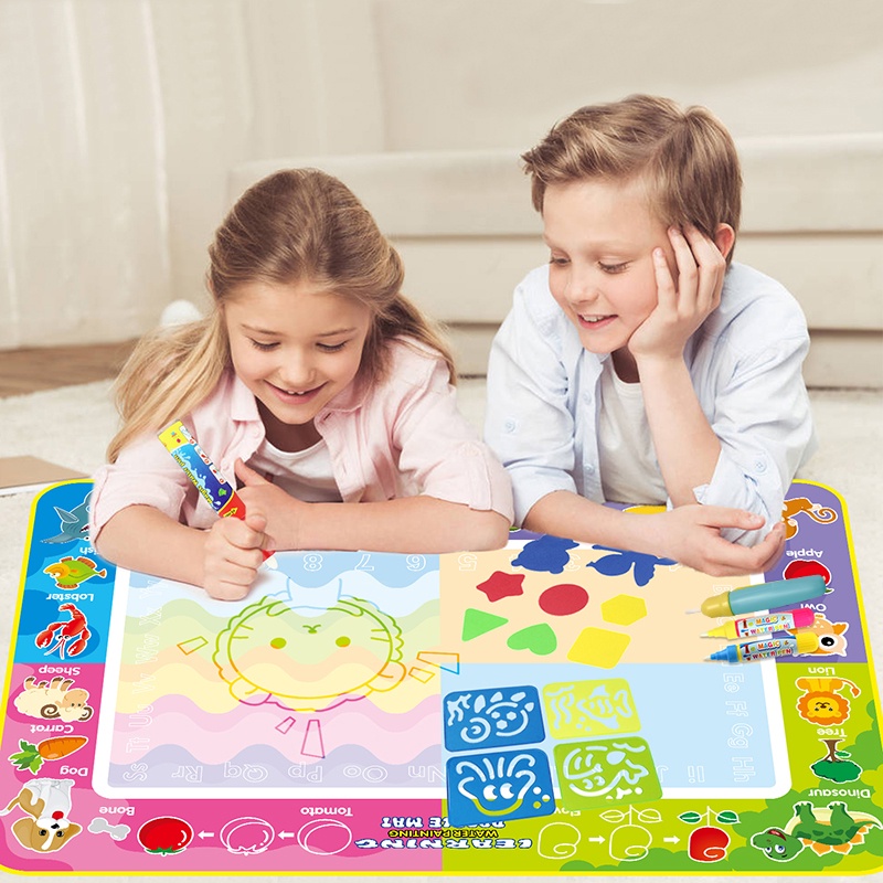 Big Size Magic Water Drawing Mat Coloring Doodle Carpet with 4 Magic ...
