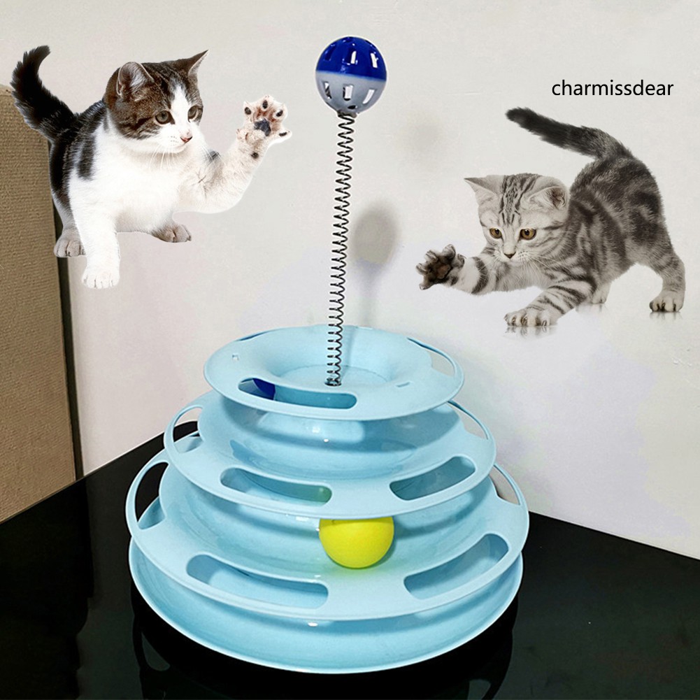 ☼cmi Funny Pet Cat Spring Bell Ball Interactive Toy Replacement ...