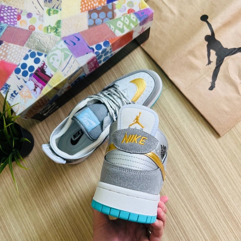 พร้อมส่ง️NIKE SB DUNK LOW PRO JORDAN GREY GOLD - tqwec6b5wm - ThaiPick