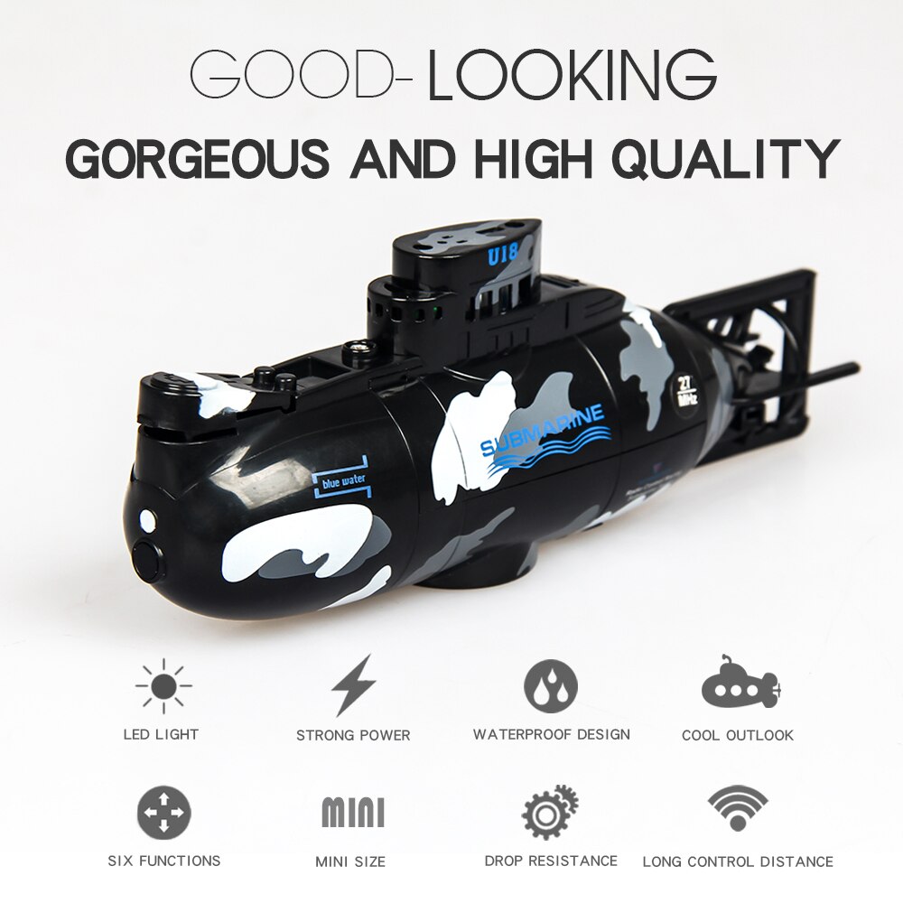 EBORUI ShenQiWei 3311M RC Boat 6CH Seed Radio Remote Control Submarine ...