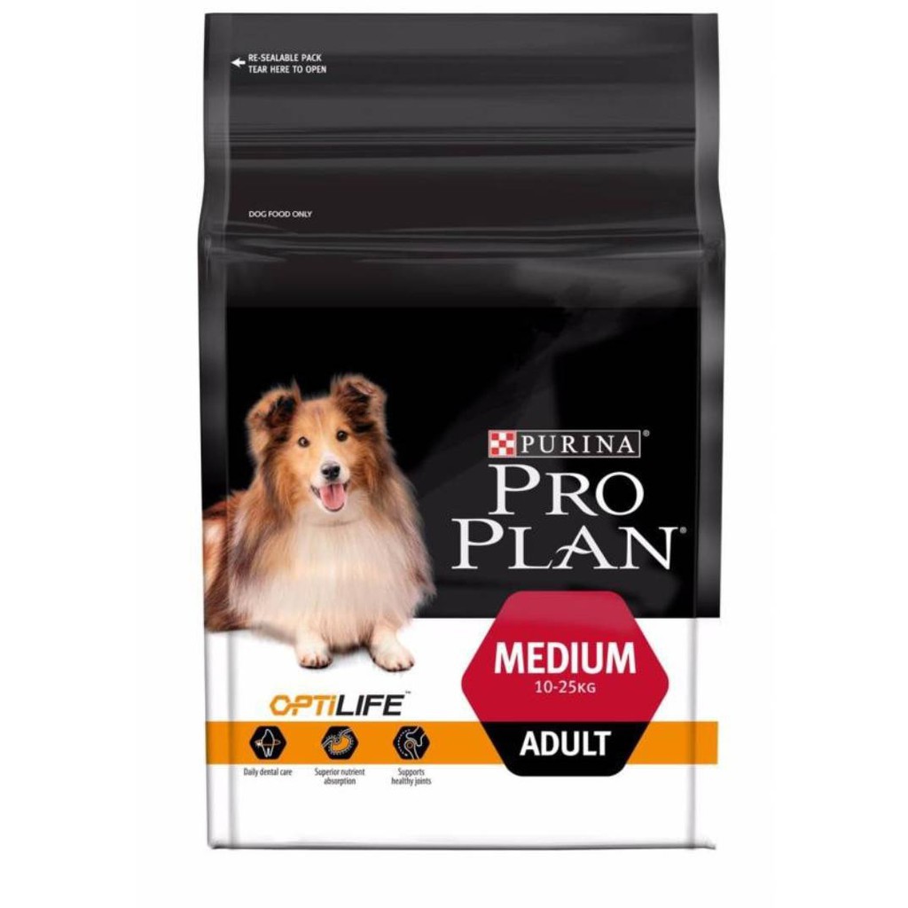 PRO PLAN For MEDIUM ADULT Dogs โปรแพลน(สุนัขโตพันธุ์กลาง) 2.5 kg ...