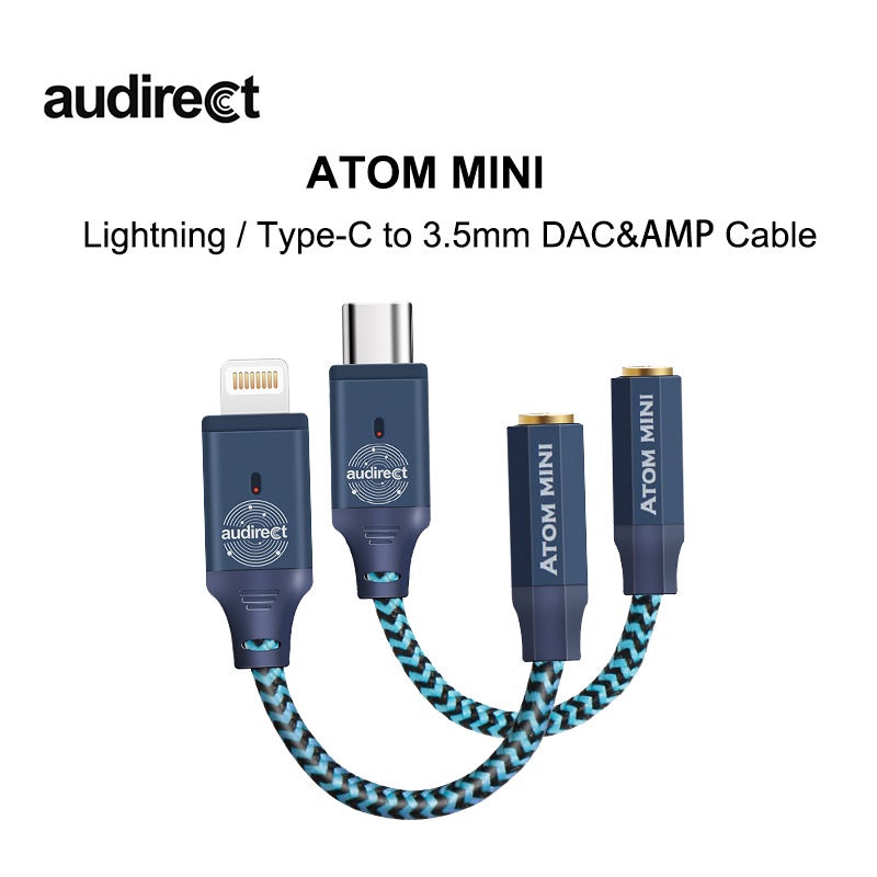 Audirect ATOM MINI Type-C เป็น 3.5 มม. เครื่องขยายเสียงหูฟัง USB DAC ...