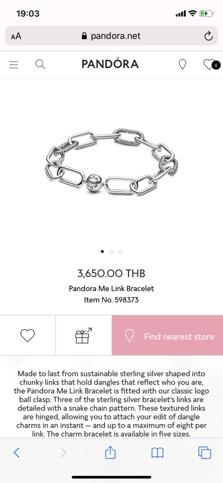 สร้อยข้อมือ Pandora Me Link (ใหม่) ส่งฟรี - paramaporn28 - ThaiPick