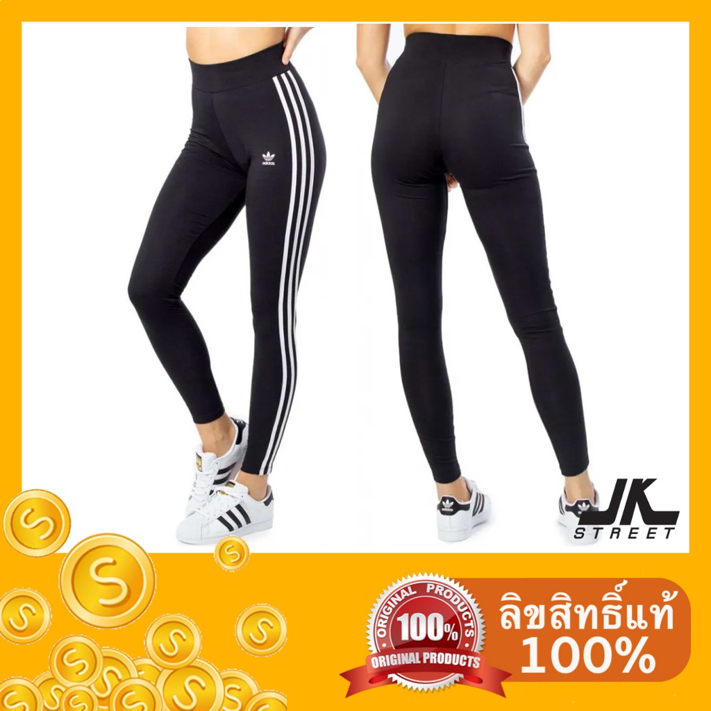 [โค้ด MARROO ลด 80] adidas Adicolor 3-Stripes Leggings สีดำ FM3287 ...