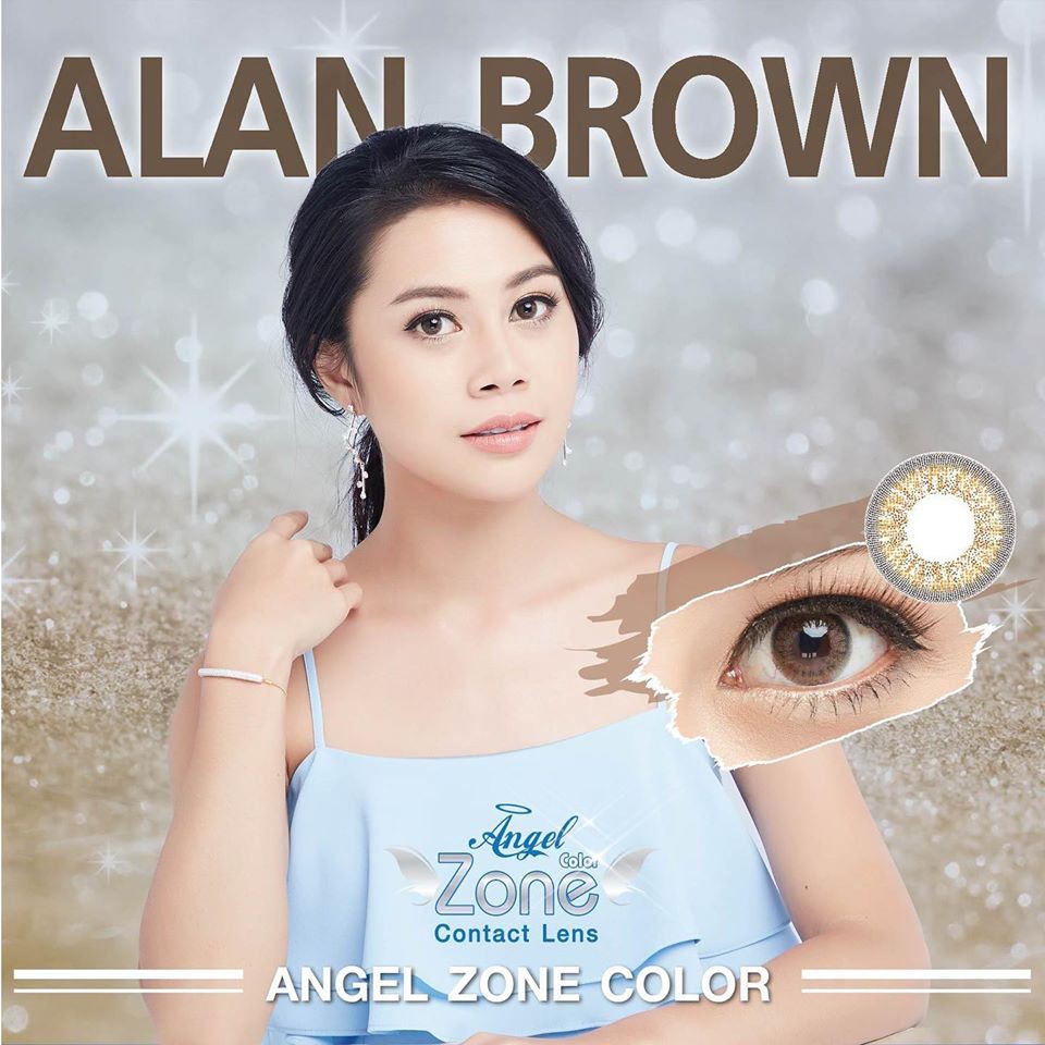 คอนแทคเลนส์ AngelZone Color รุ่น Alan สีน้ำตาล Brown - angellensonline - ThaiPick
