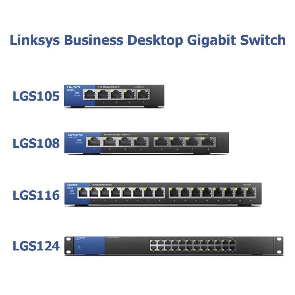 Linksys LGS105, LGS108, LGS116, LGS124 [5-8-16-24 ports] Unmanaged ...