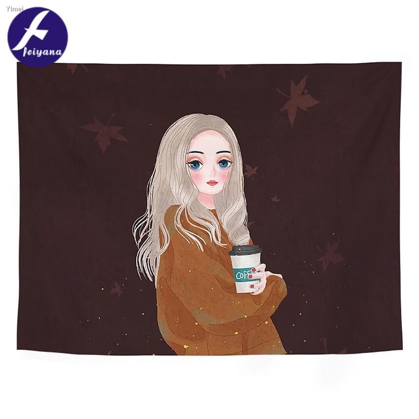 HotSale????₪Feiyana (เฟยญานา) ผ้าแขวนผนัง ผ้าแต่งห้อง ลายผู้หญิง สไตล์มินิมอล แต่งห้องมินิมอล ...