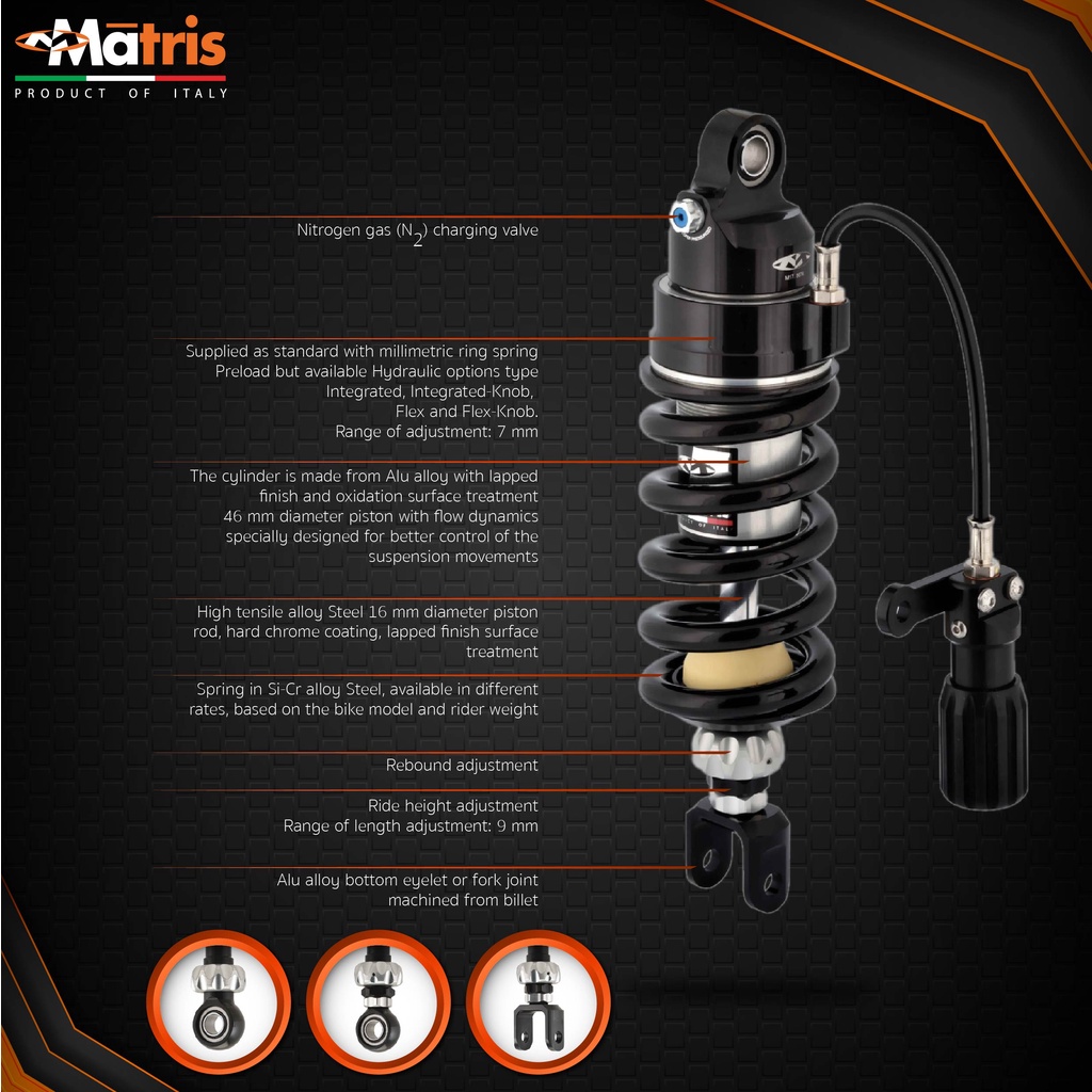 Matris โช๊คหลังรุ่น M46KD สำหรับ HONDA X-ADV 750 ปี 17 - 21 - matris ...