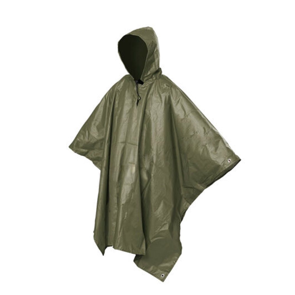 Multifunctional One-Piece Rain Coat Poncho Cape Tarp for Camping Hiking ...