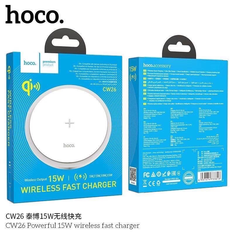 Hoco CW26 แท่นชาร์จแบบไร้สาย CW26 Powerful 15W แท่นชาร์จแบบตั้งโต๊ะ ...