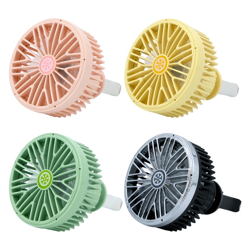 Usb พัดลมระบายอากาศรถยนต์ Usb ไฟ Led 7 ใบพัด ปรับได้ 3 ความเร็ว พัดลม