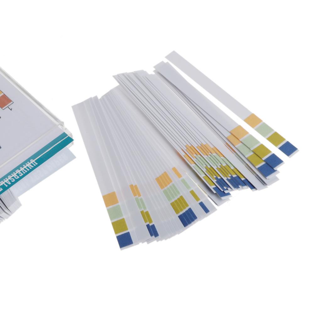 กระดาษ100 Strips 1-14 PH Alkaline Acid Indicator Paper Water Saliva ...
