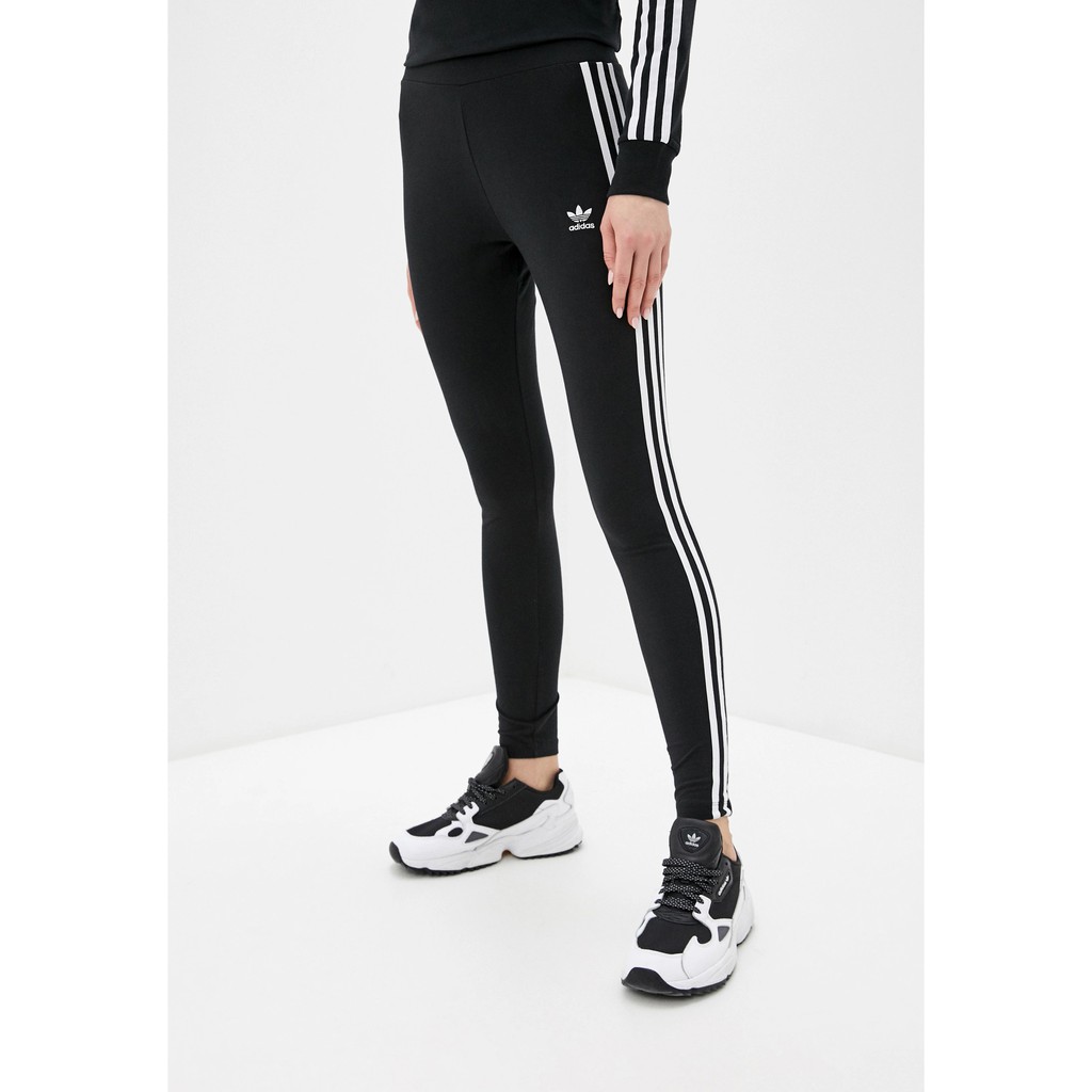 [โค้ด MARROO ลด 80] adidas Adicolor 3-Stripes Leggings สีดำ FM3287 ...