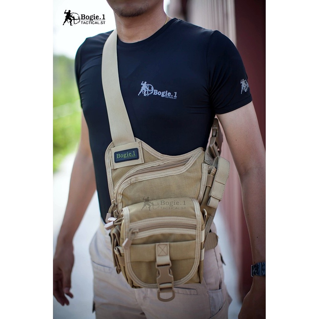 กระเป๋าสะพายข้าง ซ่อนปืu ทรงสามเหลี่ยม Bogie1 1000D สี ดำ ทราย เขียว มัลติแคม - bogie1inter ...