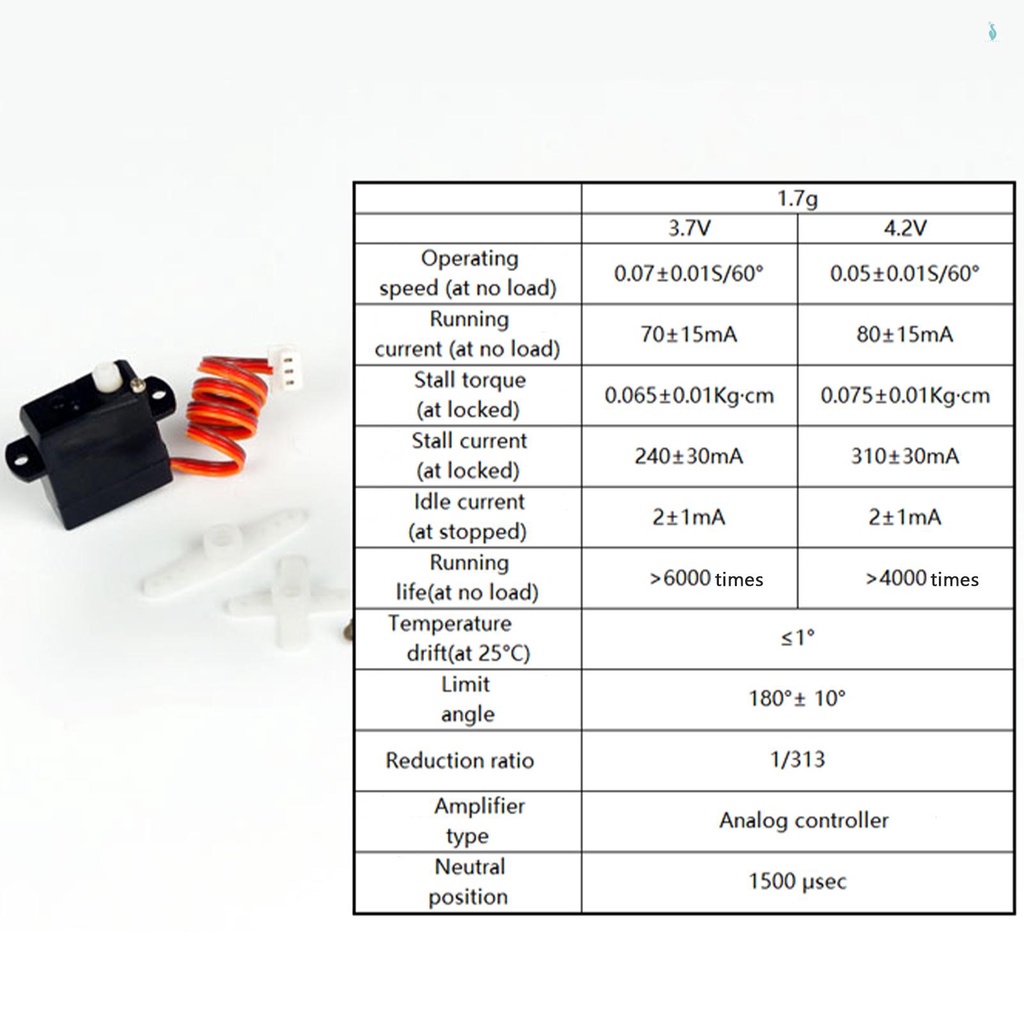 sprcmyAEO RC Micro 1.7g Anolog Servo 4pcs for Airplane Plane Helicopter ...