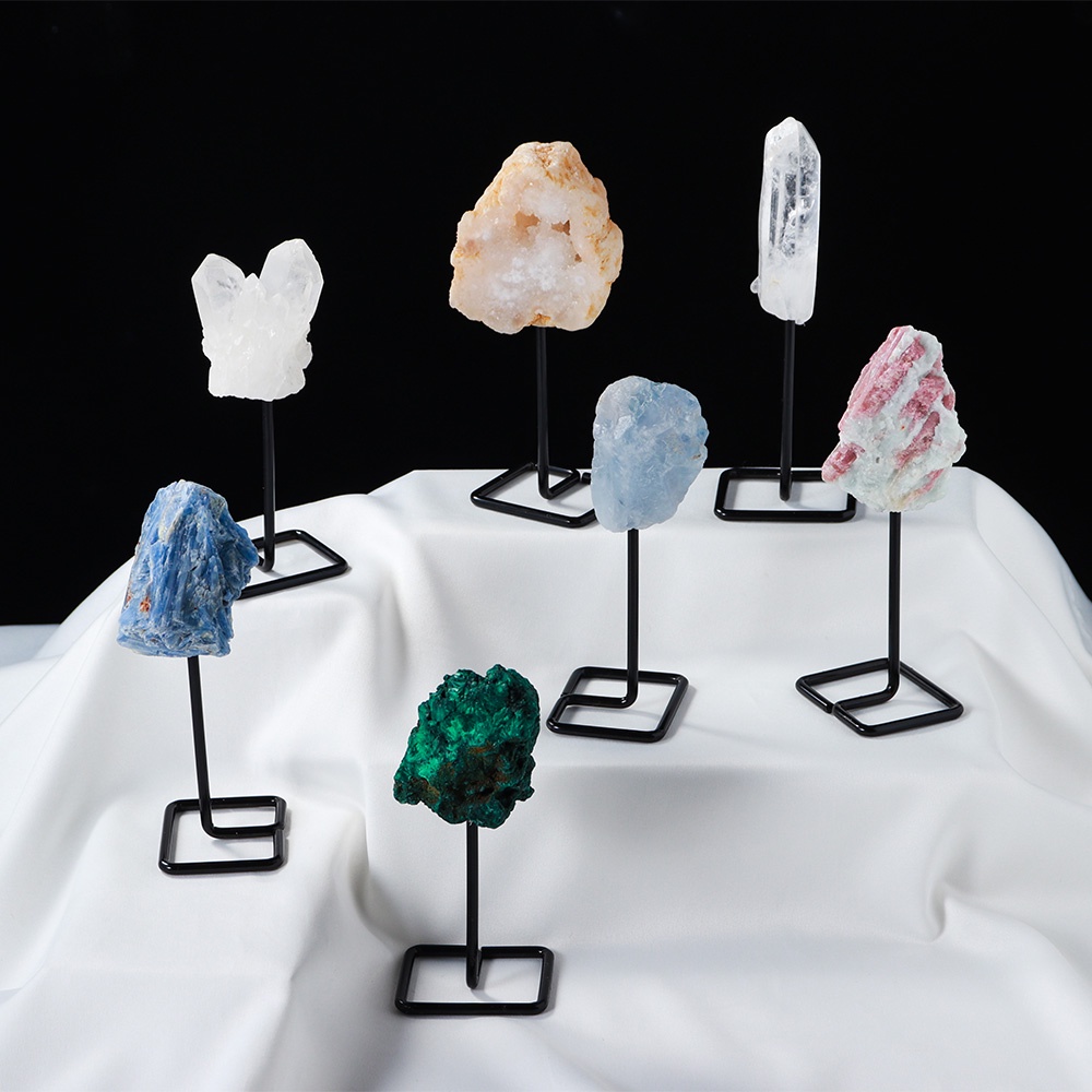 ตัวอย่างNatural Raw Stone Electrolate Clear Crystal Cluster Irregular ...