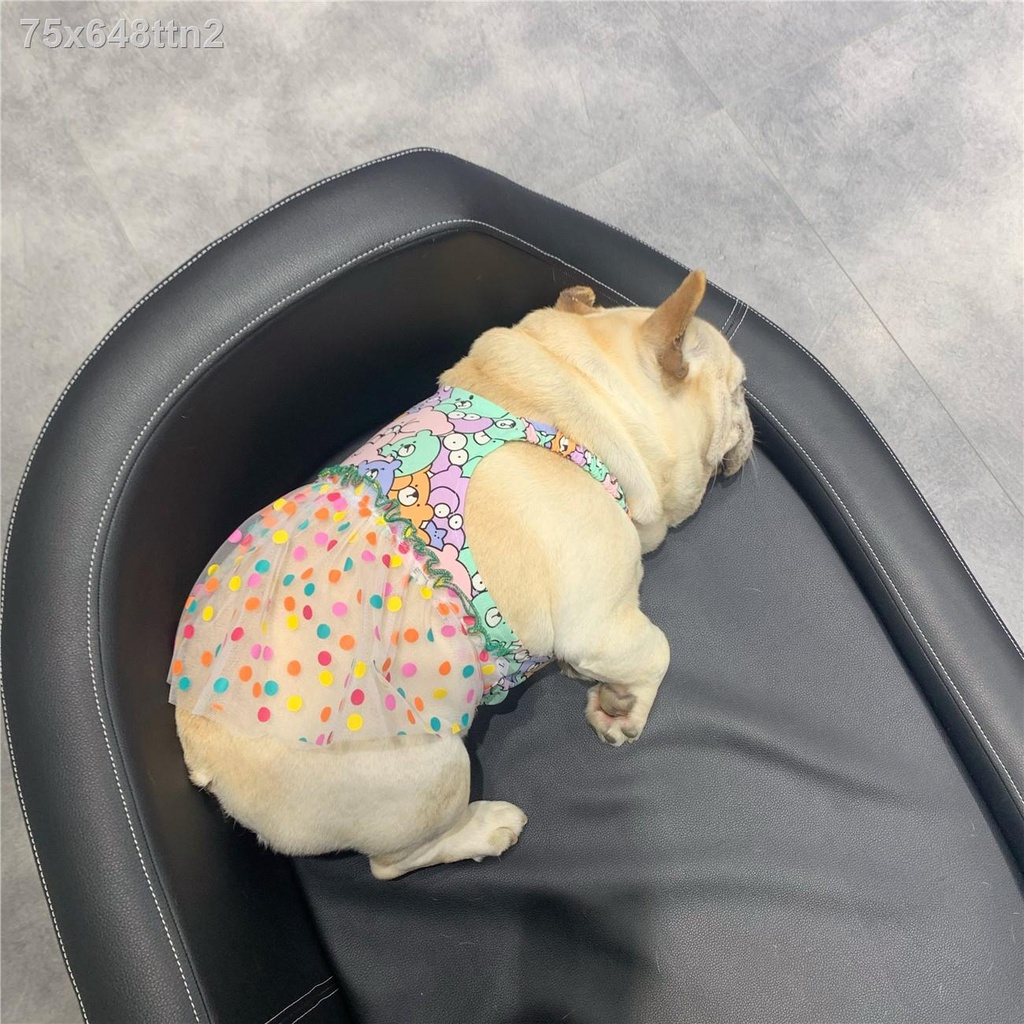 ஐFighting Summer Skirt Pet Dog Pugs One-piece Camisole Skirt Teddy ...