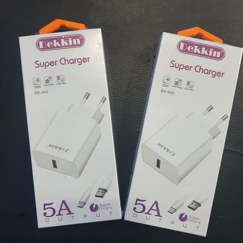 Dekkin DK 542 ที่ชาร์จ 5A QC 3.0 ชาร์จเร็ว พร้อมสายเคเบิลข้อมูล | Shopee Thailand