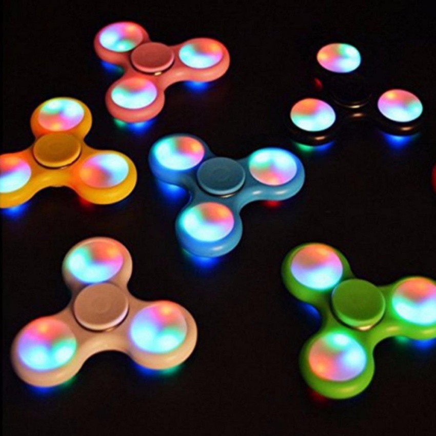 Fidget Spinner LED Light Hand Spinner Fingertip With Switch - qkong ...