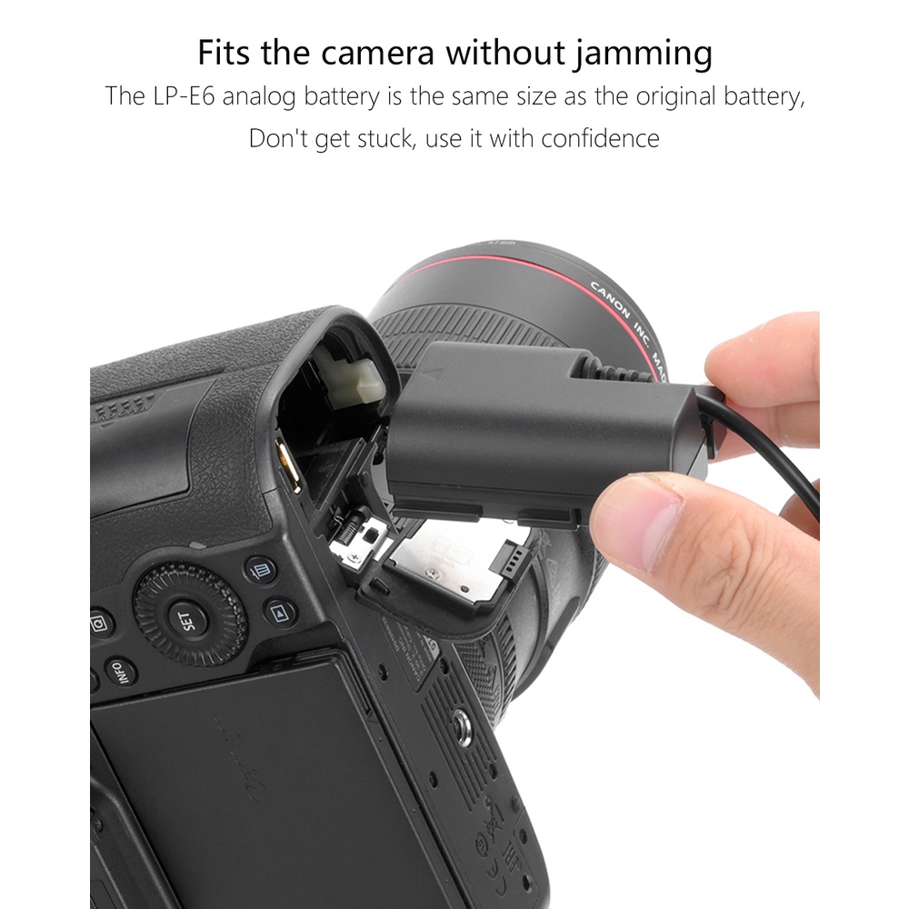 Dummy battery Fully decoded DC Coupler DR-E6 LP-E6 DR-E18 LP-E17 NP ...