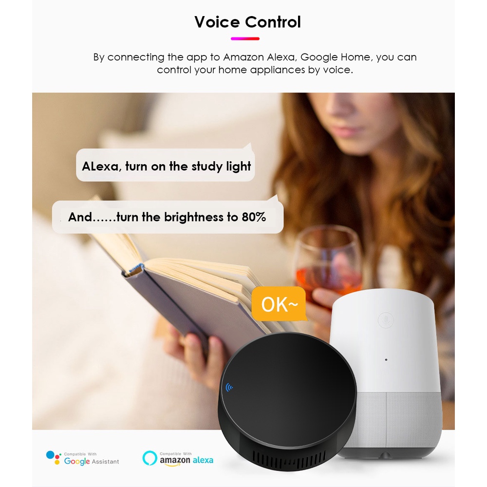 Alexa Google Home Voice Control Tuya Universal Mini Smart Home ...