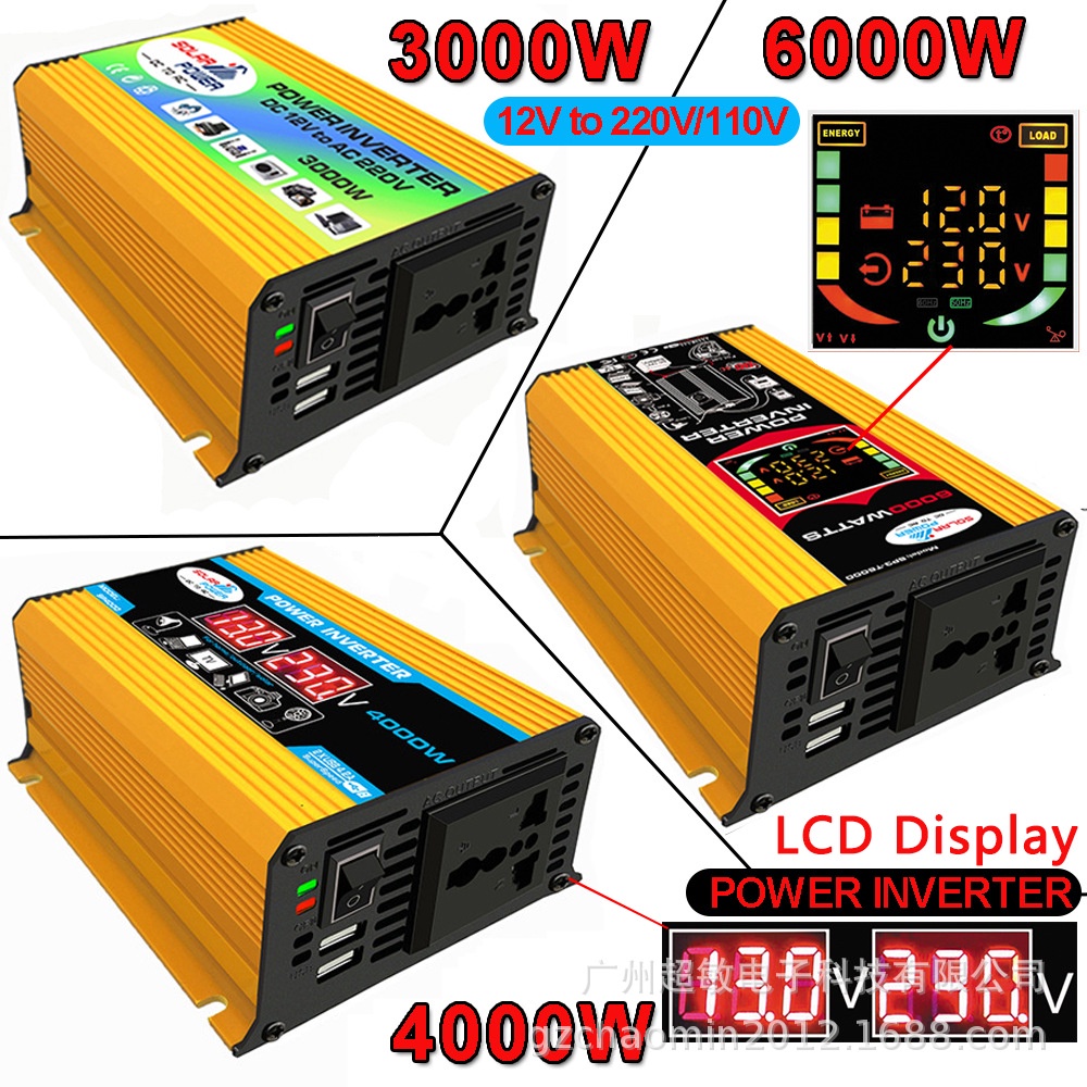 อินเวอร์เตอร์ 12V to 220V 12V 220V Pure Sine อินเวอร์เตอร์ไฟฟ้า 3000W/4000W/6000W | Shopee Thailand